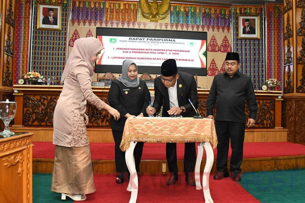 Bupati Kasmarni Tandatangani Nota Kesepakatan Perubahan KUA dan PPAS APBD 2024 | Rekamjejakpost.com